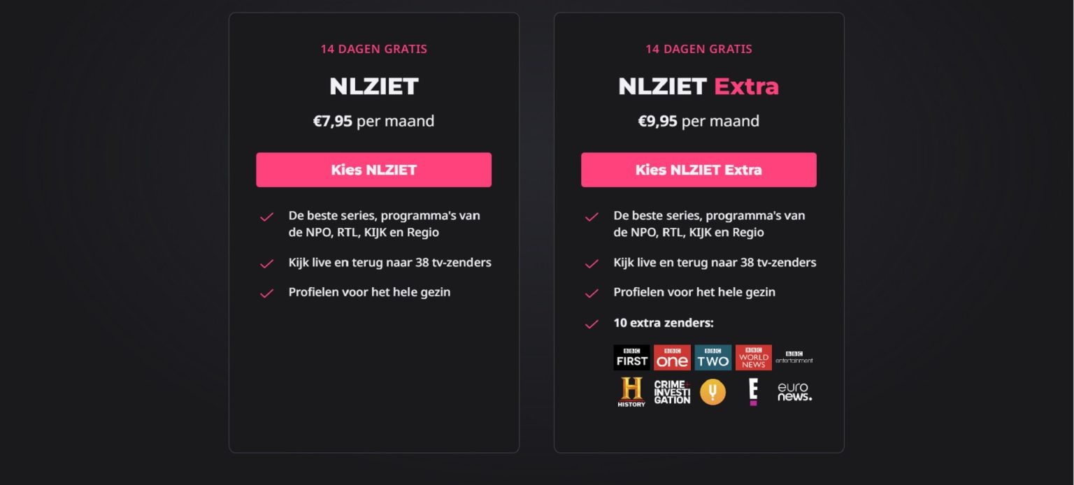 NLZiet introduceert nieuw abonnement met extra zenders | FWD