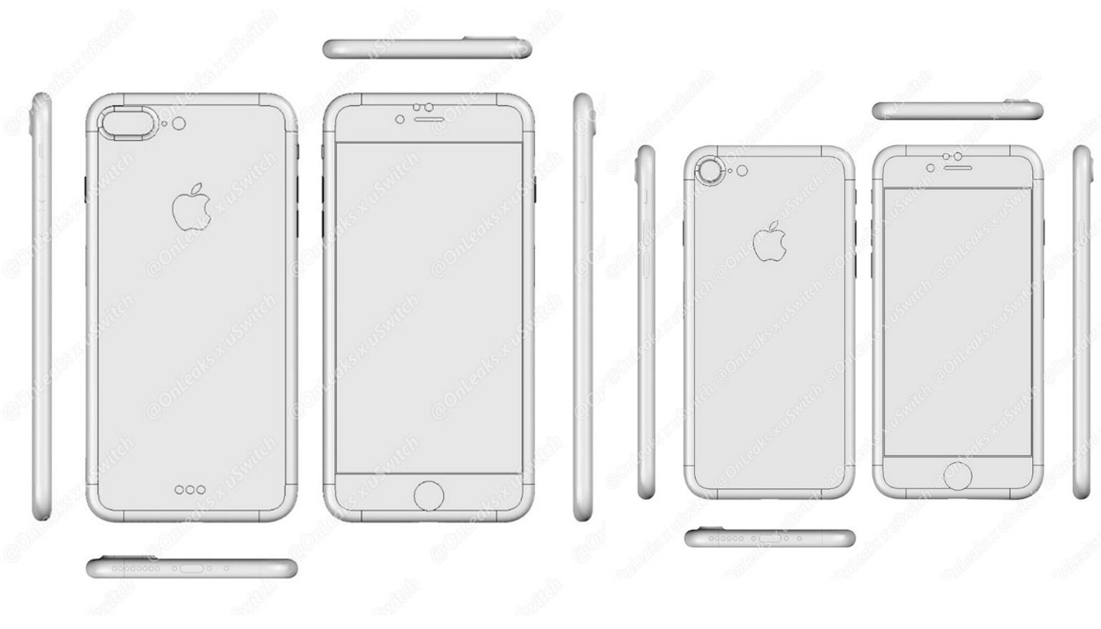 Nieuwe schema's iPhone 7 Plus laten weer dubbele achtercamera zien | FWD